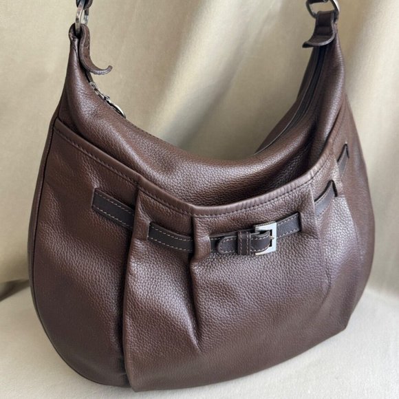 Longchamp | Bags | Longchamp Chocolate Brown Leather Shoulder Bag Rare ...